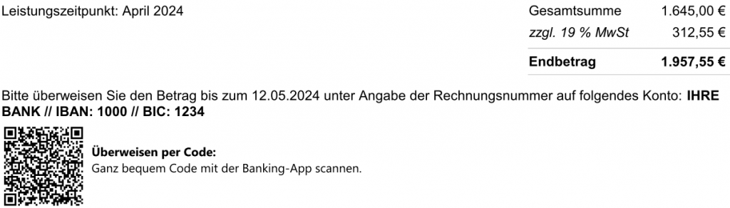 Seit Mai 2024 neu: QR Code auf allen unseren Rechnungen | Lernparadies Düsseldorf